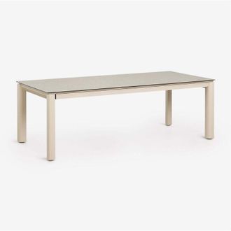 Sklum Rechteckiger ausziehbarer Gartentisch aus Keramikglas Sylvara 220-280x100 cm