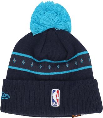 New Era Cuffed Strickm&uuml;tze mit Bommel - - Accessories - unisex - Blau - ONE SIZE