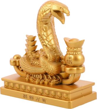 Lurrose Chinesische Feng Shui Schlangenfigur 2025 aus Legierung Gl&uuml;cksbringer Jahresstatue f&uuml;r Zuhause B&uuml;ro und Tischdekoration