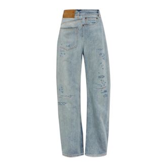 Maison Margiela Femme, Jeans, Bleu, Taille: W28 Jeans D&eacute;lav&eacute;s