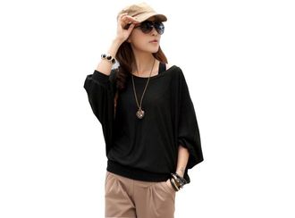 Mississhop Fledermauspullover Damen Batwing Shirt Fledermausshirt Sweatshirt M. 5142