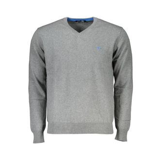 Harmont & Blaine V-Ausschnitt Baumwollmischung Sophisticated Pullover - - Knitwear - Herren - Grau - 2XL