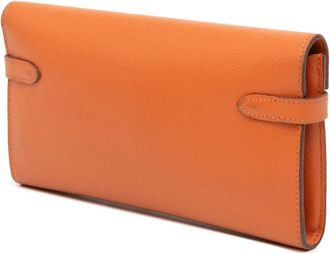 Herm&egrave;s Portemonnaie - Epsom Kelly Longue Wallet - Gr. unisize - in Orange - f&uuml;r Damen
