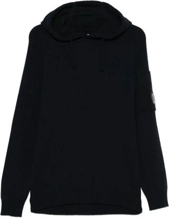 C.P. Company C.p. Company, Homme, Sweatshirts et sweats &agrave; capuche, Noir, Taille: XL Pull &agrave; capuche en maille polaire