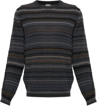 Paul Smith Grauer Wollpullover mit Streifen - - Knitwear - Herren - Grau - S