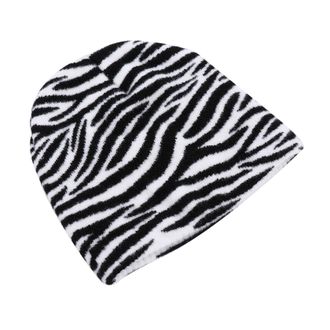 Lioobo Warme Strickm&uuml;tze Mit Zebra-muster Unisex Beanie F&uuml;r Herbst Und Winter Weiche Kuschelige Warme M&uuml;tze F&uuml;r Kalte Tage Modisches Schwarz-wei&szlig;es Design