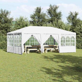 vidaXL Tente de f&ecirc;te Blanc 600 x 400 x 266 cm Polyester, Acier Vidaxl