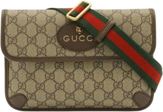 Gucci Sac banane Pre-owned Sherry Line - Femme - Pre-owned - Beige - Taille: ONE Size