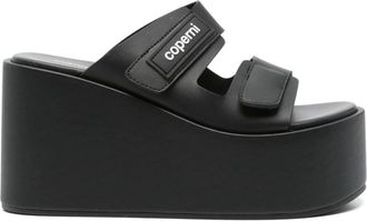 Coperni Femme, Chaussures, Noir, Taille: 38 EU Sandales compens&eacute;es Patch