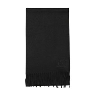 Max Mara Femme, Accessoires, Noir, Taille: ONE Size Fringed Scarf
