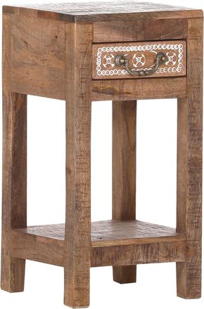 Landscape Beistelltisch, Mehrfarbig, Natur, Metall, Akazie, Mangoholz, massiv, 1 Schubladen, eckig, 30x60x30 cm, Stauraum, Wohnzimmer, Wohnzimmertische, Beistel