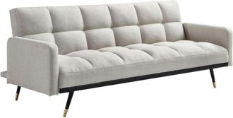 Vente-Unique Vente-unique - Canap&eacute; 3 places convertible en tissu beige rorema