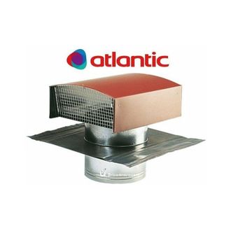 Atlantic Sortie de toiture vmc 125 mm m&eacute;tallique pour tuile rouge
