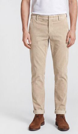 Dondup Pantalon chino Gaubert slim fit en velours c&ocirc;tel&eacute;