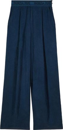 Patrizia Pepe Femme, Pantalons, Bleu, Taille: 38 FR Wide Pantalons