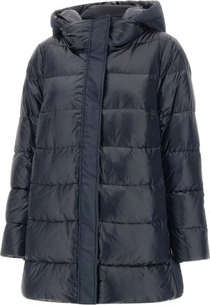 Elena Miro Femme, Vestes, Bleu, Taille: 50 FR Doudoune &agrave; capuche