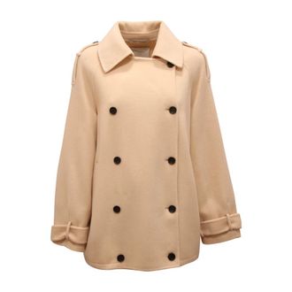 Emma & Gaia Zweireihiger Mantel - - Coats - Damen - Braun - L