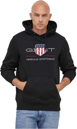 GANT Herren, Sweatshirts & Hoodies, Schwarzk, MGr&ouml;&szlig;e