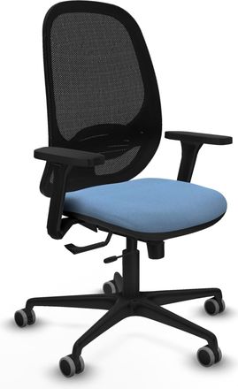 Piqueras y Crespo B&uuml;rostuhl mit 3D-Armlehnen, h&ouml;henverstellbare Lendenwirbelst&uuml;tze, ausgestattet mit Syncro/Traslack und Schneideschaum, mit Rollen 65 mm, Parkett, Schw