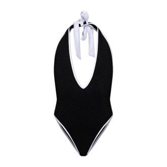 Balmain Lycra Monogram Badeanzug - - Swimwear - Damen - Schwarzk - S