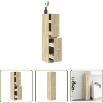 vidaXL vidaXL Schubladen-Schrank - Apothekerschrank Sonoma-Eiche 30 x 41 x 144,5 cm Holzwerkstoff