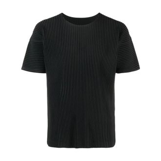 Issey Miyake Homme, Tops, Noir, Taille: L Homme Pliss&eacute; T-Shirt