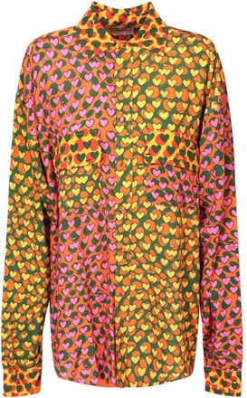 Alessandro Enriquez Femme, Blouses et Chemises, Multicolore, Taille: 42 FR Chemise &agrave; imprim&eacute; graphique
