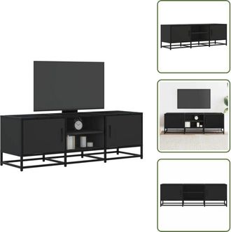 vidaXL Vidaxl - TV-Schrank Schwarz 120x35x41 cm Holzwerkstoff und Metall - TV-Schrank - TV-Schr&auml;nke - TV-M&ouml;bel - TV-St&auml;nder