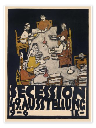 Posterlounge Secession 49. Ausstellung, 1918 Poster von Egon Schiele 50 x 70 cm Wandbilder Wanddeko
