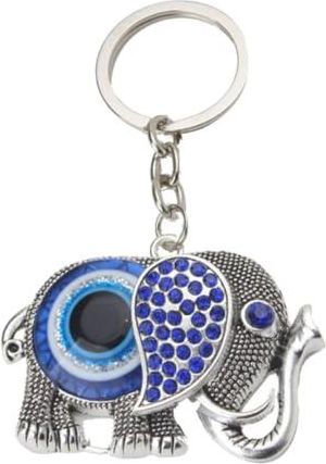 Hemobllo Porte-cl&eacute;s D&eacute;coratif &Eacute;l&eacute;phant M&eacute;tal Pendentif OEil Pour Paquet Porte Ou Bureau Protection Mauvais OEil