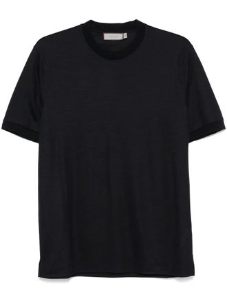 Canali T-Shirt aus Wolle - Blau