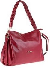 Pierre Cardin Sac à bandoulière pour femme en cuir véritable Made in Italy 30x25x12 cm 1921, Rubis, Taille unique