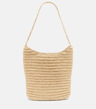 The Row Schultertasche Alma Medium aus Raffiabast