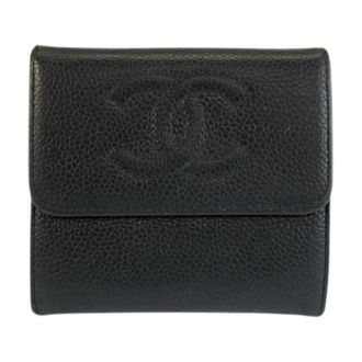 Chanel Pre-owned Leder Geldb&ouml;rse - - Pre-owned - Damen - Schwarzk - ONE SIZE