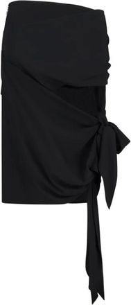 The Attico Femme, Jupes, Noir, Taille: 32 FR Midi Skirt Crepe