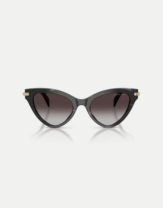 Michael Kors lunettes de soleil oeil de chat Roanoke, verres gris, effet &eacute;caille noire