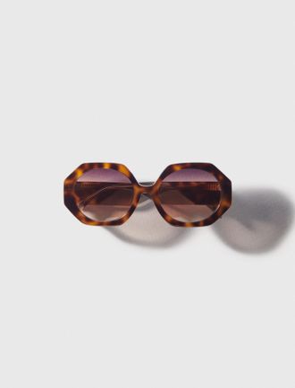 Maje Lunettes Rondes En Ac&eacute;tate - Orange - Maje