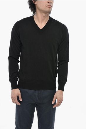Paolo Pecora Extrafine Virgin Wool V-Neck Sweater size M