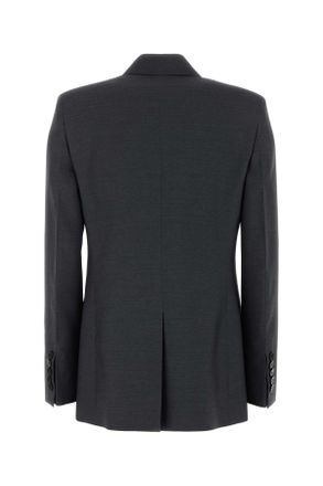 Gucci Womens Graphite Wool Blazer Mediumgrey Giacche E Gilet