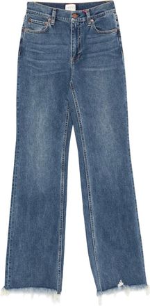 Alice & Olivia Delancey frayed bootcut jeans - Blau