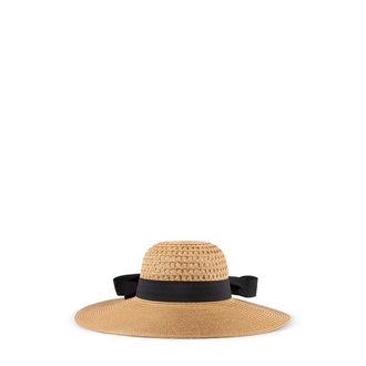 Au Printemps Paris Chapeau canotier &agrave; d&eacute;tail noeud