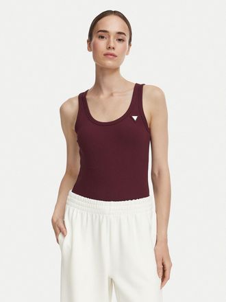 Guess Top V4YP06 K8RT2 Dunkelrot Slim Fit