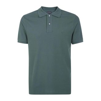 Emporio Armani Polo en coton - Homme - Tops - Vert - Taille: 2XL