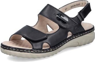 Rieker 60462 Sandales classiques pour femme, Noir 00., 40 EU Étroit