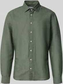 Jake*s Regular Fit Freizeithemd aus Leinen-Mix