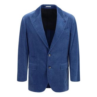 Brunello Cucinelli Ma&szlig;geschneiderter Blazer in Denim-Optik - - Jackets - Herren - Blau - L