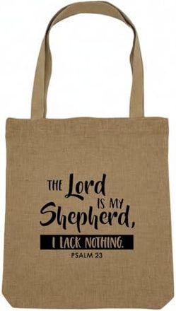 Fabulous Sac Shopping Tote Bag Aspect Lin - The Lord Is My Shepherd Psalm Bible Verse Spiritual Religious Quote - Sac de Courses Toile Epaisse 360g Beige Natur