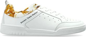 Versace Jeans Couture Homme, Chaussures, Blanc, Taille: 43 EU Barocco Print Baskets