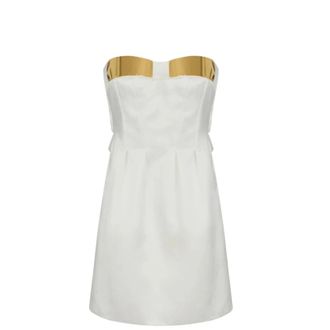 Elisabetta Franchi Femme, Robes, Blanc, Taille: 38 FR Duchesse mini dress