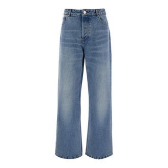 Ami Homme, Jeans, Bleu, Taille: W30 Jean Large avec Patch Logo